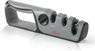 Oleio Oleio Profi Messersch&auml;rfer 2-Stufen System | Manuelles Messer Schleifger&auml;t verstellbarer Winkel f&uuml;r Grob- & Feinschliff | K&uuml;chenmesser, Kochmesser und