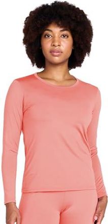 Lapasa Haut Thermique Femme Maillot de Corps à Manches Longues sous-Vêtements Chauds Thermoflux Automne/Hiver L15 Rose 2 (1 Haut, Fin) XL