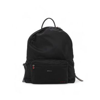 Kiton Canvas Rucksack mit Lederdetails - - Bags - Herren - Schwarzk - ONE SIZE