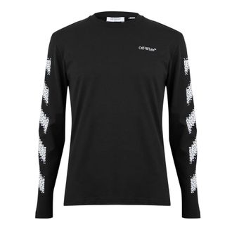 Off-white Off White - T-Shirt f&uuml;r Herren, Rundhalsausschnitt, Regul&auml;r (Schwarz/Wei&szlig;)