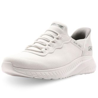 Skechers Mens Hands Free Slip-ins Bobs Squad Chaos-Daily Hype Sneaker, Cremewei&szlig;, 39.5 EU