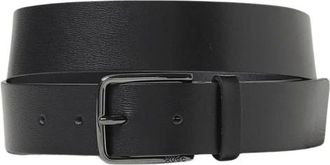 HUGO BOSS Homme, Accessoires, Noir, Taille: ONE Size Leather Belt Classic Buckle