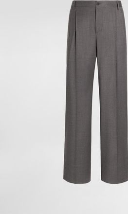 Dolce & Gabbana Flannel Trousers - Mann Hosen Und Shorts Grau 48
