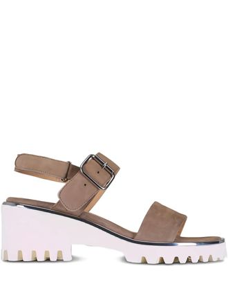Ron White Elaria buckle suede sandals - Braun