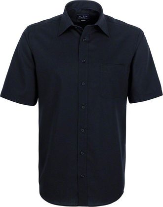 HAKRO Herren Hemd Business - kurzarm - bügelfrei - 107 - schwarz - Größe: XXL