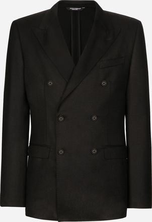 Dolce & Gabbana Zweireihige Jacke Fit Taormina Aus Wolle - Mann Anzüge Und Blazer Schwarz 52