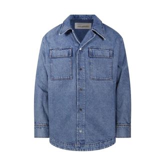 Ami Surchemise Saharienne Manches Longues &agrave; Col Camp - Homme - Chemises - Bleu - Taille: M