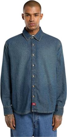 Dickies Homme, Chemises, Bleu, Taille: XL Chemise en denim l&eacute;g&egrave;re &agrave; manches longues