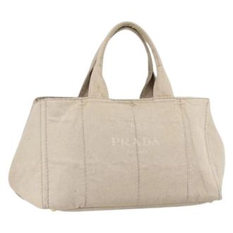 Prada Pre-owned Canvas Tote Bag - - Pre-owned - Damen - Beige - ONE SIZE