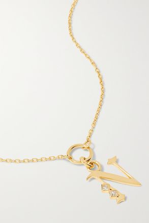 Foundrae Initial Kette Aus 18 Karat Gold Mit Diamanten