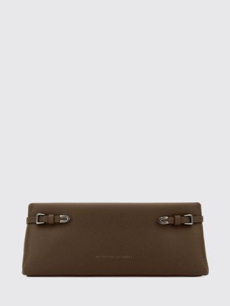 Brunello Cucinelli Pochette en cuir grain&eacute; avec fermoir &agrave; pression