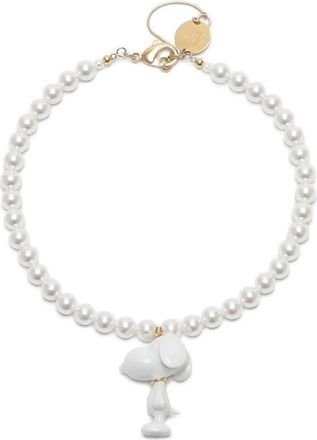Andres Gallardo Snoopy & Pearls Halskette - Gold