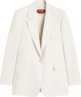 Max Mara Femme, Vestes, Beige, Taille: 36 FR Blazer Cady Crois&eacute;