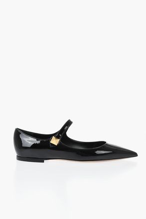 Valentino Mary Jane Ballerinas aus Lack mit spitzer Form Valentino