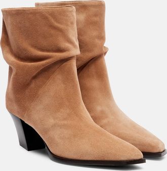 Jimmy Choo London Ankle Boots Hart 60 aus Veloursleder
