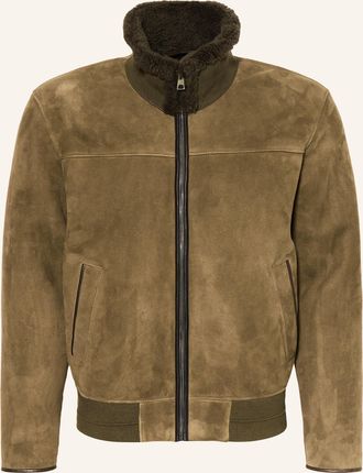 Manzoni24 Manzoni 24 Lederjacke gruen