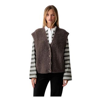 American Vintage Zolly V-Ausschnitt Weste - - Jackets - Damen - Braun - XS/S