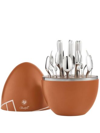 Christofle lot de 24 couverts Mood Party Roland Garros pour six personnes - Argent