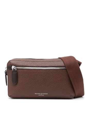 Aspinal of London sacoche Reporter Compact en cuir - Marron