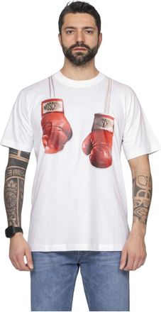 Moschino Homme, Tops, Blanc, Taille: XL T-shirt 1001 Fantasia