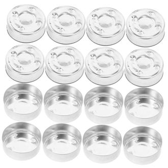 Happyyami 150 Stück Aluminium Teelichthalter Leere Runde Kerzendosen aus Hitzebeständigem Metall für DIY Duftkerzen Kleine Kerzenbehälter für Aromatherapie und 