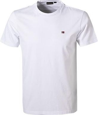 Napapijri Herren T-Shirt weiß Baumwolle