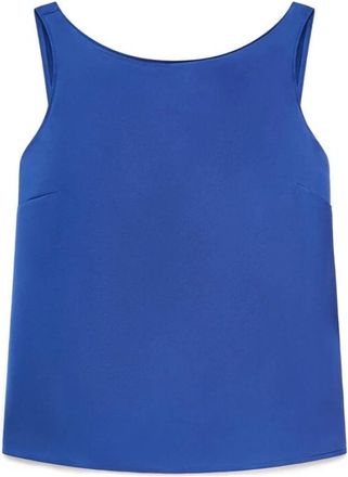 Maliparmi Maliparmi, Femme, Tops, Bleu, Taille: 44 FR Shiny Cady Top