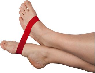 Sport-Tec &Uuml;bungsband Ankleciser Sprunggelenk Trainer Reha, Mittel, Rot, 5er Set