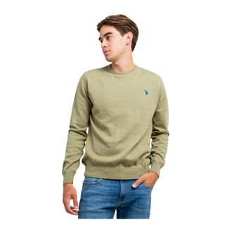 U.S.Polo Association U.s. Polo Assn., Homme, Sweatshirts et sweats &agrave; capuche, Vert, Taille: S Pull Homme Vert 53241-Eh33-246