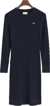GANT Stretch Cotton Cable C-Neck Dress