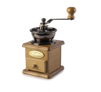 Ibili Kaffeemühle, einstellbar, Holz und Stahl, Hellbraun, Retro