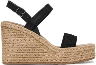 Calvin Klein Espadrilles Wedge Espad 70 Webbing Lth HW0HW02901 Schwarz