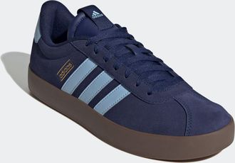 adidas Sneaker ADIDAS SPORTSWEAR VL COURT 3.0, Herren, Gr. 42,5, dunkelblau, clear sky, gold metallic, Leder, Synthetik, Schuhe Sneaker, inspiriert vom Desig