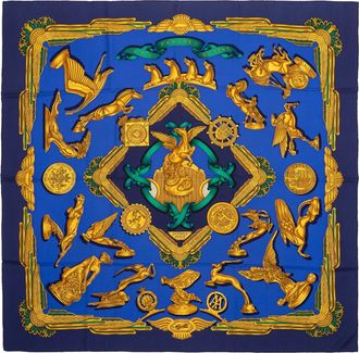 Herm&egrave;s T&uuml;cher & Schals - Scarf - Gr. unisize - in Blau - f&uuml;r Damen