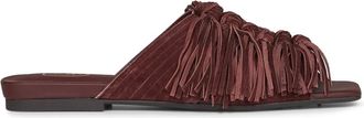 Ash Ash, Femme, Chaussures, Brun, Taille: 40 EU Sandale Plate Brigitte &agrave; Pompons