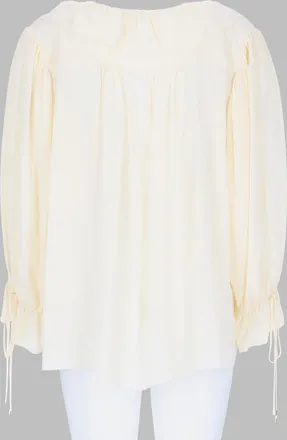 Chlo&eacute; Cr&ecirc;pe De Chine Silk Blouse - Ivory