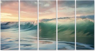 Islandburner Prime Bild auf Leinwand Meer Wellen Strand Morgen Schöne Meereslandschaft Pastellfarben Me Bilder Wandbilder Poster