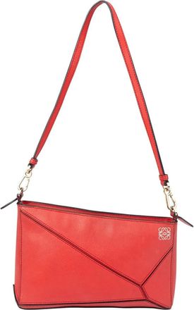 Loewe Crossbody Bags - Loewe Red Leather Puzzle Clutch Shoulder Bag - Gr. unisize - in Rot - f&uuml;r Damen
