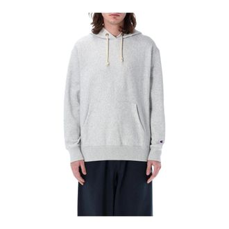 Champion Grauer Rundhals-Sweatshirt mit gerippten B&uuml;ndchen - - Sweatshirts & Hoodies - Herren - Grau - XL