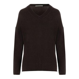 Allude V-Ausschnitt Kaschmirpullover - - Knitwear - Damen - Braun - XS
