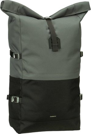 Sandqvist Unisex ICON Rolltop L Backpack, Multi Dark with Black Leather