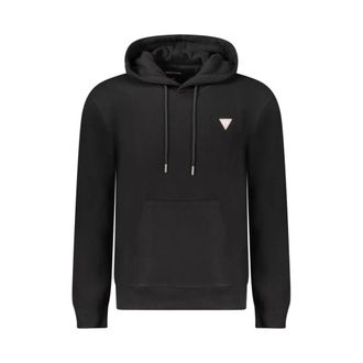 Guess Schwarzer Baumwoll-Kapuzenpullover mit Logo - - Sweatshirts & Hoodies - Herren - Schwarzk - M