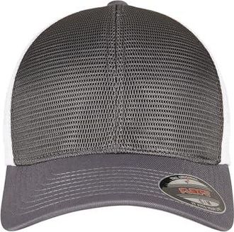 Flexfit Unisex 360 OMNIMESH Cap 2-Tone Baseballkappe, Charcoal/White, L/XL