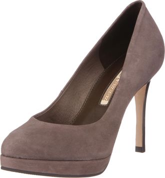 Buffalo London Damen 16153-710 Kid Suede Pumps, Grau/Mink 02
