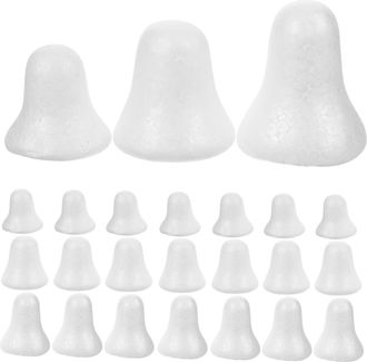 SOLUSTRE 30 Stück Schaumstoffglöckchen Aus Langlebigem Bastelschaum Für Selbstgemacht Weihnachtsdeko Bemalbare Glockenform Anhänger Für Fenster Tür Party Und K
