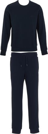 Emporio Armani Herren Basic Terry Loungewear Trainingsanzug, Blau, Gr&ouml;&szlig;e L, blau, L