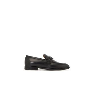 Ferragamo Homme, Chaussures, Noir, Taille: 40 1/2 EU Mocassins Slip-On en Cuir de Veau