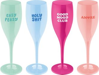 Koziol CHEERS No. 1 Sektglas 100ml | 4er-Set (COLOR UP)