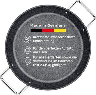 FISSLER Adamant/Servier-Pfanne (Ø 28 cm) Aluminium-Bratpfanne, beschichtet, antihaftend, hoher Rand, kratzfest - Induktion