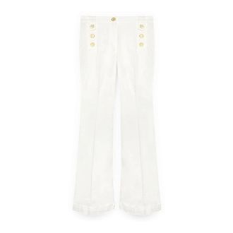 Fiorella Rubino Schlagjeans mit Zierkn&ouml;pfen - - Trousers - Damen - Wei&szlig; - 4XL